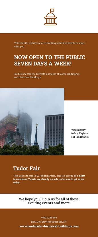 Revamp Your Landmarks' Marketing with Stunning Newsletter Designs!