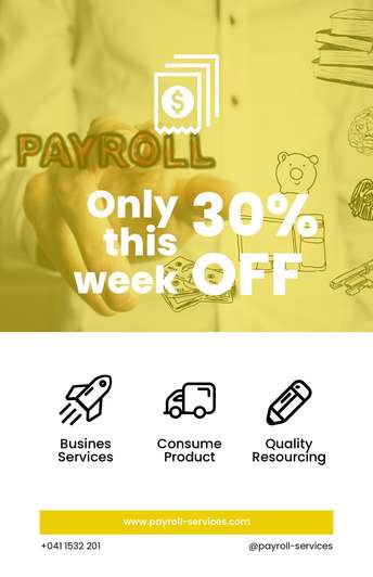 Launch Payroll Services: Outdoor Banners in Seconds with Editable Designs
