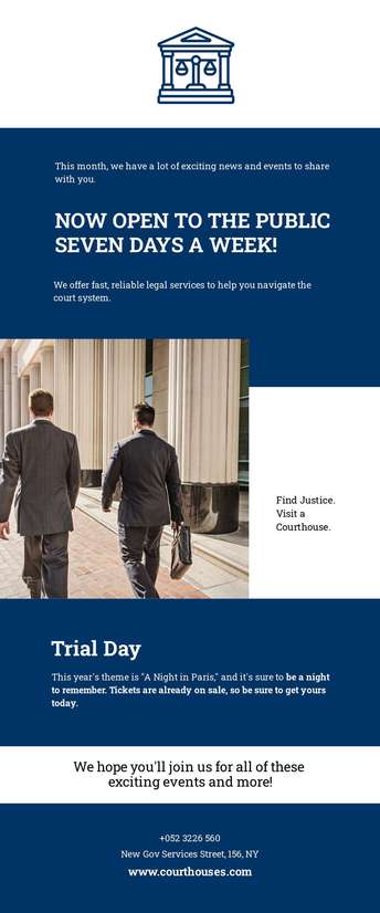 Top Newsletter Templates for Courthouses Business: Get Impressive Designs!