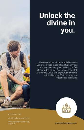 Boost Your Hindu Temples Business with Outdoor Banners Templates