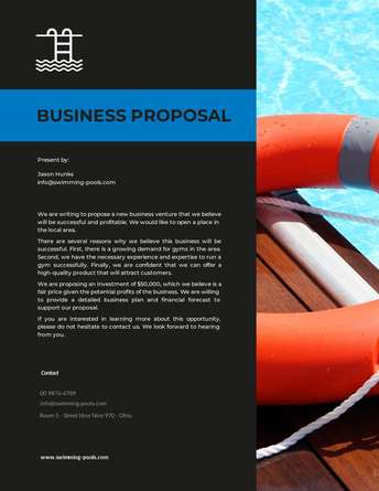 Instantly Create Editable Swimming Pool Business Documents in Seconds
