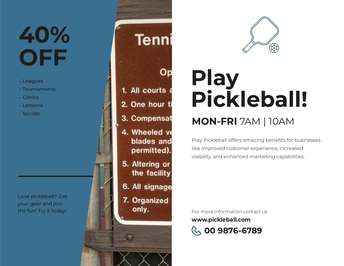 Launch Your Pickleball Business with Editable Activities Designs in Seconds