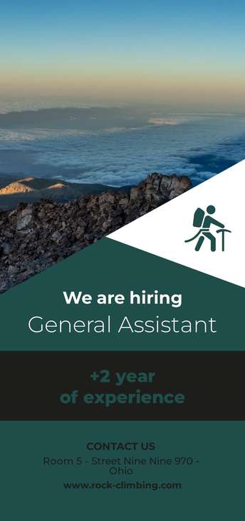 Instantly Create Recruitment Designs for Your Rock Climbing Business