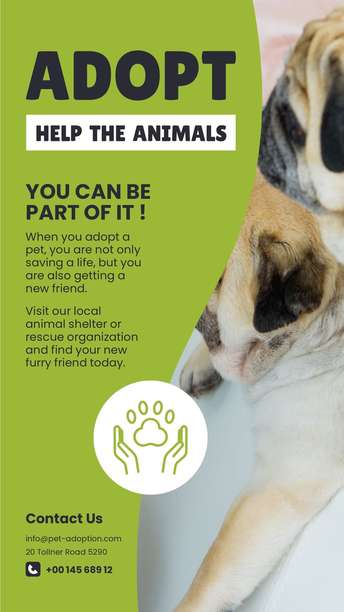 Launch your Pet Adoption Business with Instantly Editable Awareness ...