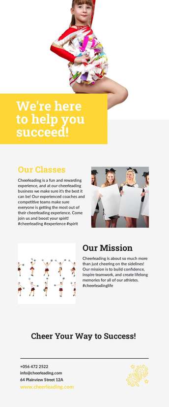 Winning Designs: Boost Cheerleading Marketing with Branded Newsletters!