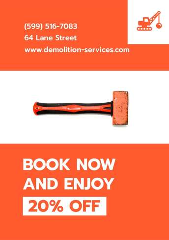 Top Outdoor Banners Templates for your Demolition Services Business