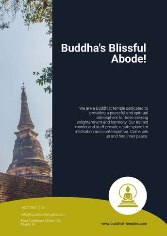 Top Outdoor Banners Templates for your Buddhist Temples Business