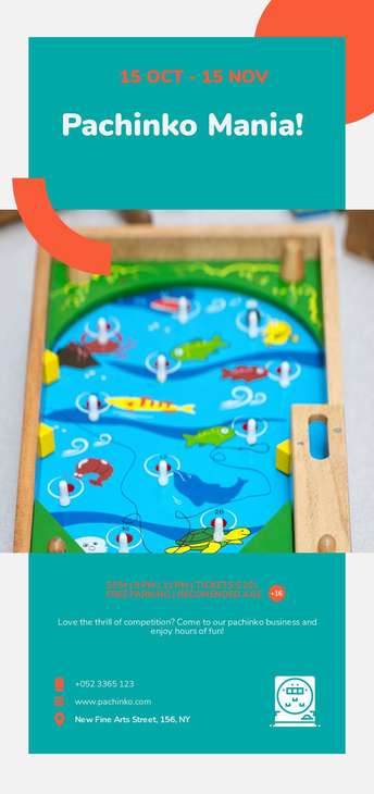 Launch your Pachinko business with editable Catalog designs in seconds!