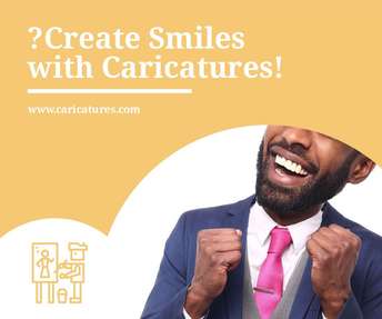 Launch Your Caricatures Business with Editable Web Ads Designs
