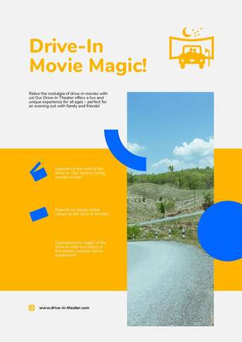 Launch Your Drive-In Theater Business with Editable Outdoor Banners