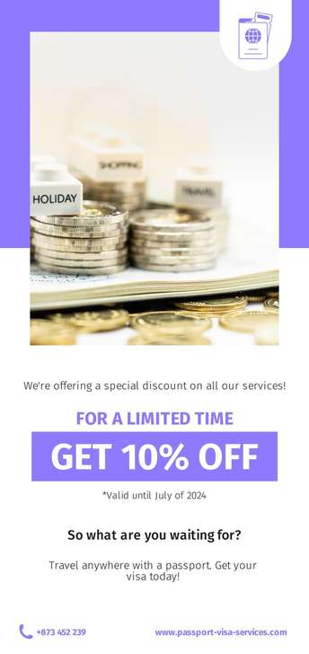 Instantly Create Special Offers Designs for Passport & Visa Services