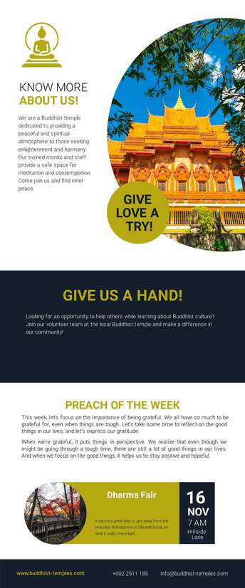 Top Newsletter Templates to Boost Your Buddhist Temples Business