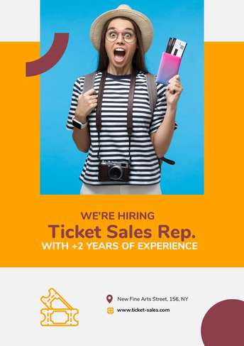 Launch Your Ticket Sales Business with Recruitment Editable Designs!