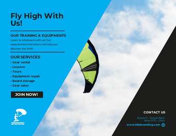Boost your Kiteboarding Business with Top-notch Informational Designs