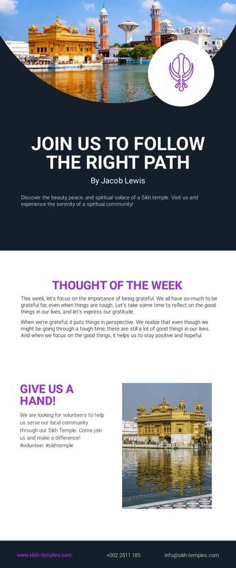 Sikh Temple Marketing: Boost Your Brand with Newsletter Designs!