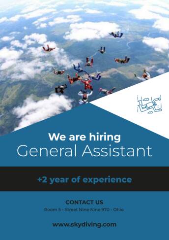 Skydiving Business Boost: Unleash Branding Power with Editable Materials!