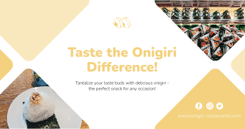 Launch Your Onigiri Restaurant Today with Customizable Brand Material!
