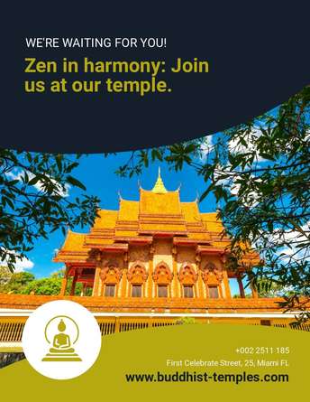 Create Editable Buddhist Temple Invitations in Seconds: Unleash Your ...