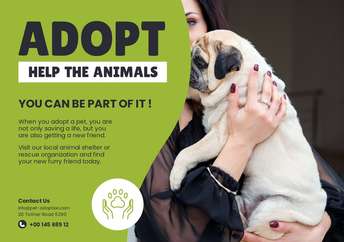 Launch your Pet Adoption Business with Instantly Editable Awareness ...