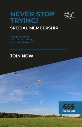 Launch Your Skydiving Business with Outdoor Banners: Editable Designs