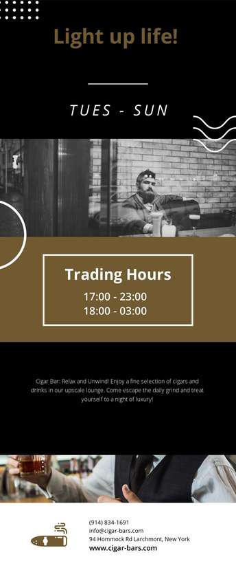 Launch Your Cigar Bars with Instantly Editable Newsletters Designs