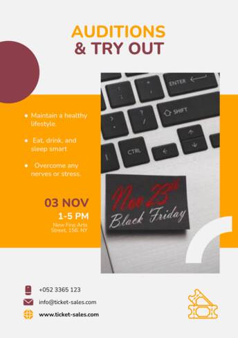 Launch Your Ticket Sales Business with Recruitment Editable Designs!