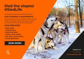 Boost Sledding Business: Unleash Branding Power with Editable Marketing ...