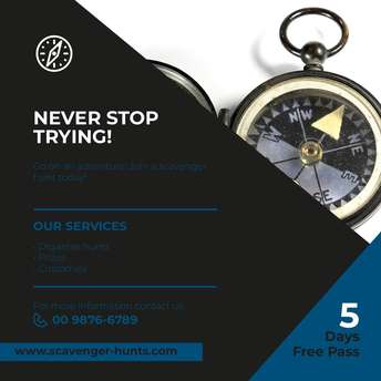 Win with our top Informational templates for Scavenger Hunts business!