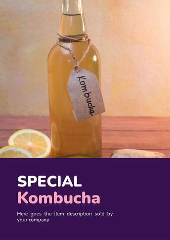 Launch Your Kombucha Business with Indoor Signage Designs in Seconds