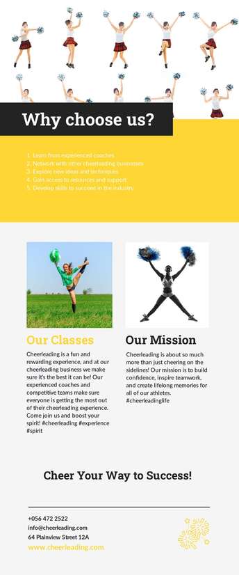 Winning Designs: Boost Cheerleading Marketing with Branded Newsletters!