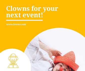 Launch Your Clown Business with Web Ads: Editable Designs Instantly