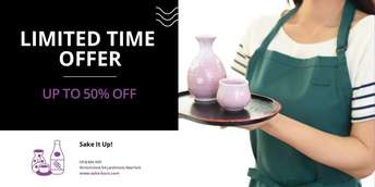 Boost Your Sake Bars Business with Branded Marketing Templates Today!