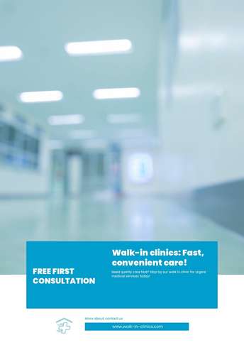 Launch Walk-in Clinics with Outdoor Banners: Editable Designs in Seconds