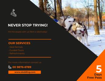 Boost Sledding Business: Unleash Branding Power with Editable Marketing ...