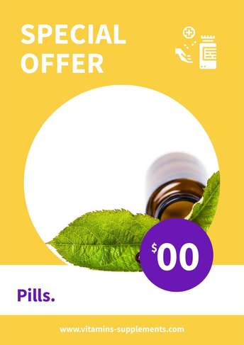 Boost Sales with Eye-Catching Vitamins & Supplements Banners!