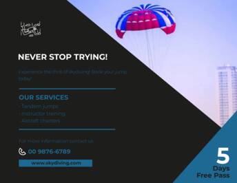 Skydiving Business Boost: Unleash Branding Power with Editable Materials!