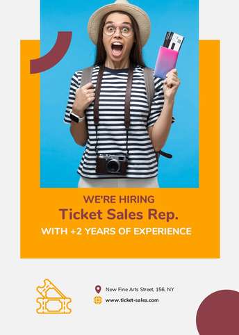 Launch Your Ticket Sales Business with Recruitment Editable Designs!