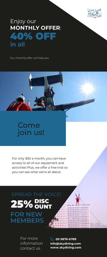Boost Engagement with Top Newsletter Templates for Skydiving Business!