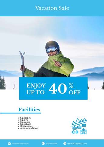 Launch Your Ski Resorts Business with Outdoor Banners - Editable Designs