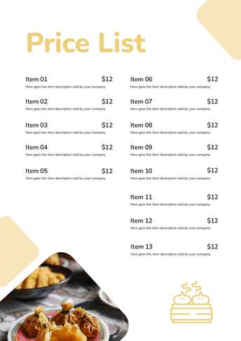 Editable Price List Designs: Boost Your Business with Professional ...
