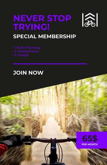 Launch Bicycle Paths Business with Editable Outdoor Banners in Seconds