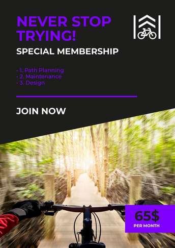 Launch Bicycle Paths Business with Editable Outdoor Banners in Seconds