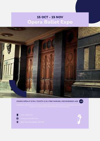 Instantly Create Outdoor Banners for Opera & Ballet - Editable Designs