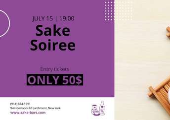 Boost Your Sake Bars Business with Branded Marketing Templates Today!