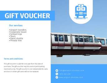 Boost Airport Shuttle Marketing with Top Voucher Brand Designs!