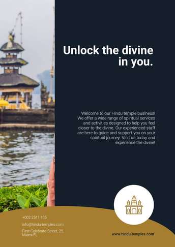 Boost Your Hindu Temples Business with Outdoor Banners Templates