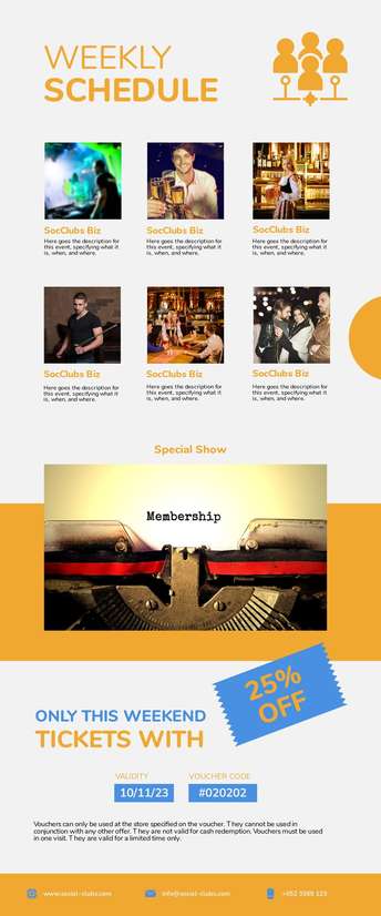 Boost Social Club Marketing with Eye-Catching Newsletter Designs!