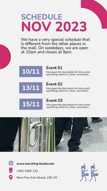 Launch Your Marching Band Business with Instantly Editable Social ...