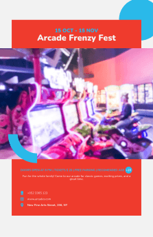 Create Outdoor Banners for Arcades Business in Seconds: Editable Designs