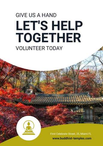 Top Outdoor Banners Templates for your Buddhist Temples Business